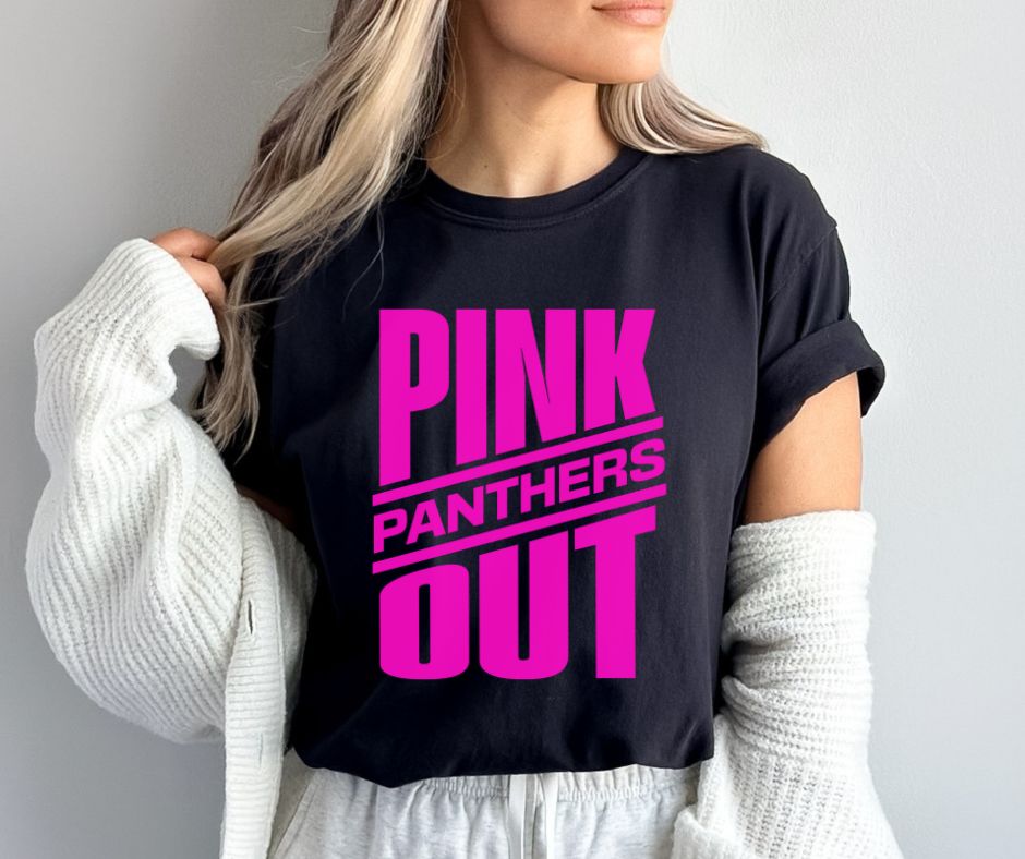 Panthers (Pink Out Slanted) - DTF – BEC Print & Apparel