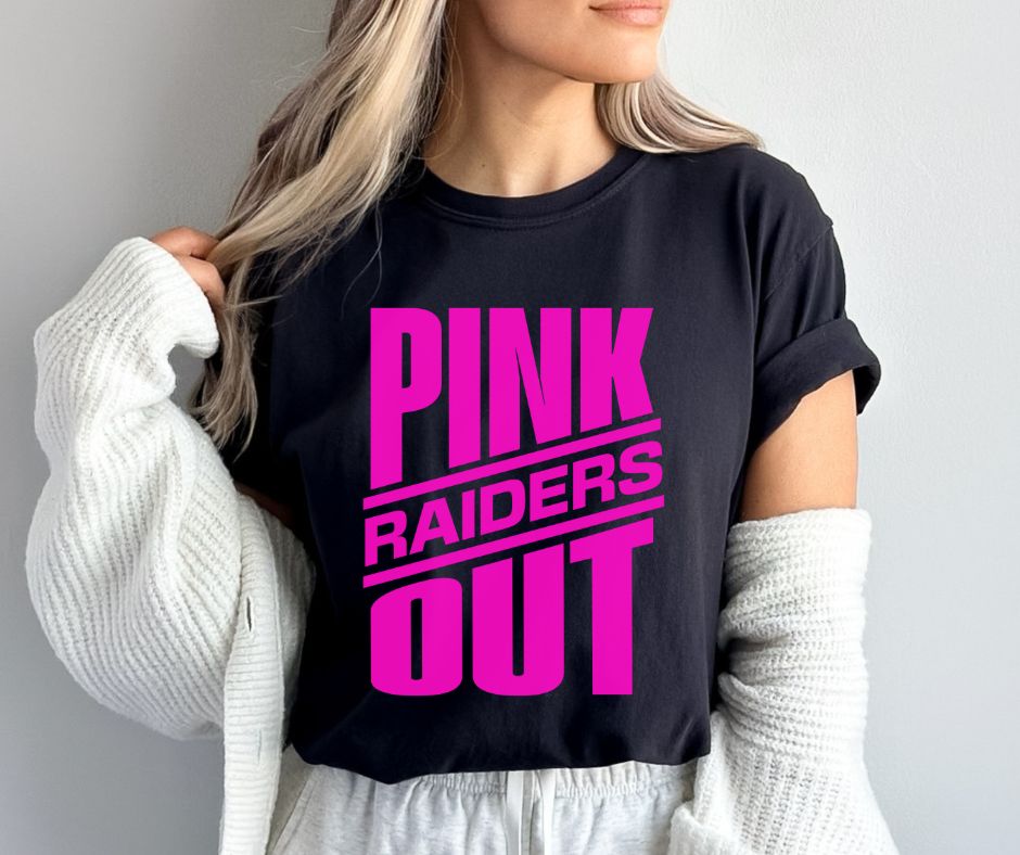 Raiders (Pink Out Slanted) - DTF – BEC Print & Apparel