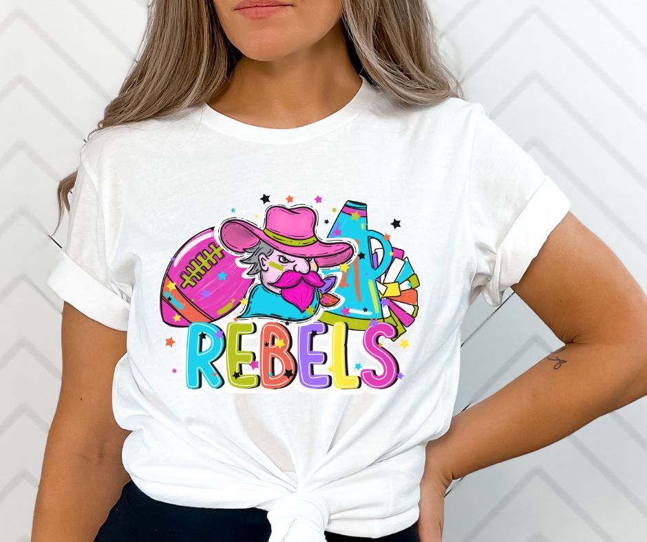 Rebels (Mascots - Bright Cheer and Football) - DTF – BEC Print & Apparel
